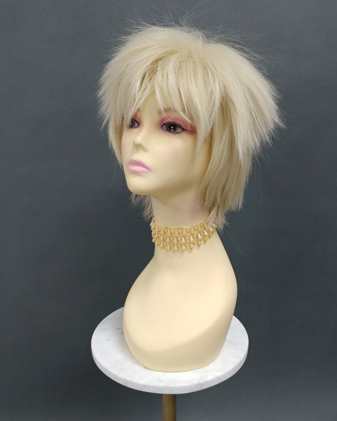 8 Inch Light Short Straight Choppy Shag Punk Heat Resistant Wig With ...