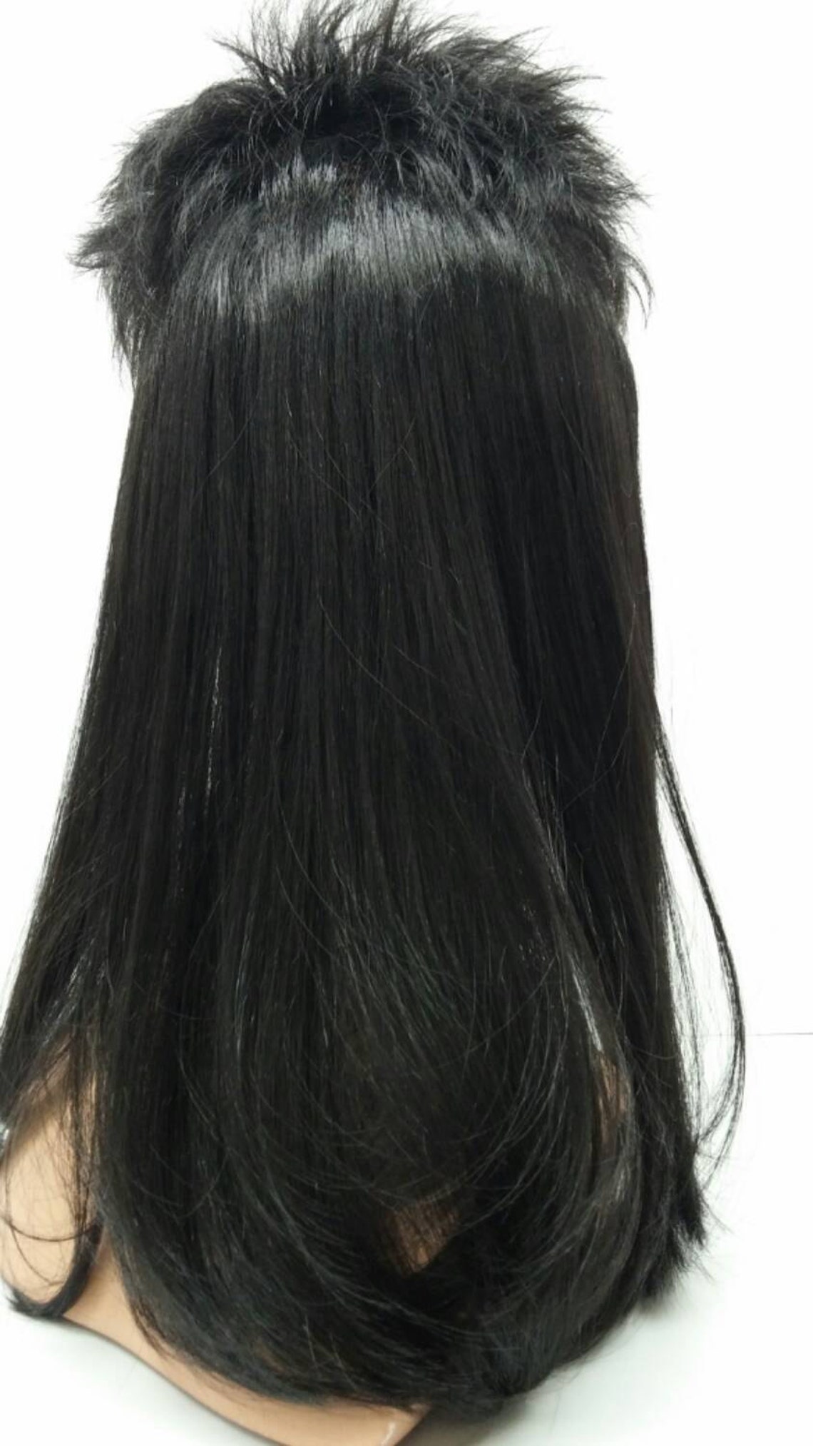 17 Inch Long Black Mullet Wig. 59-311-mullet-black | Etsy