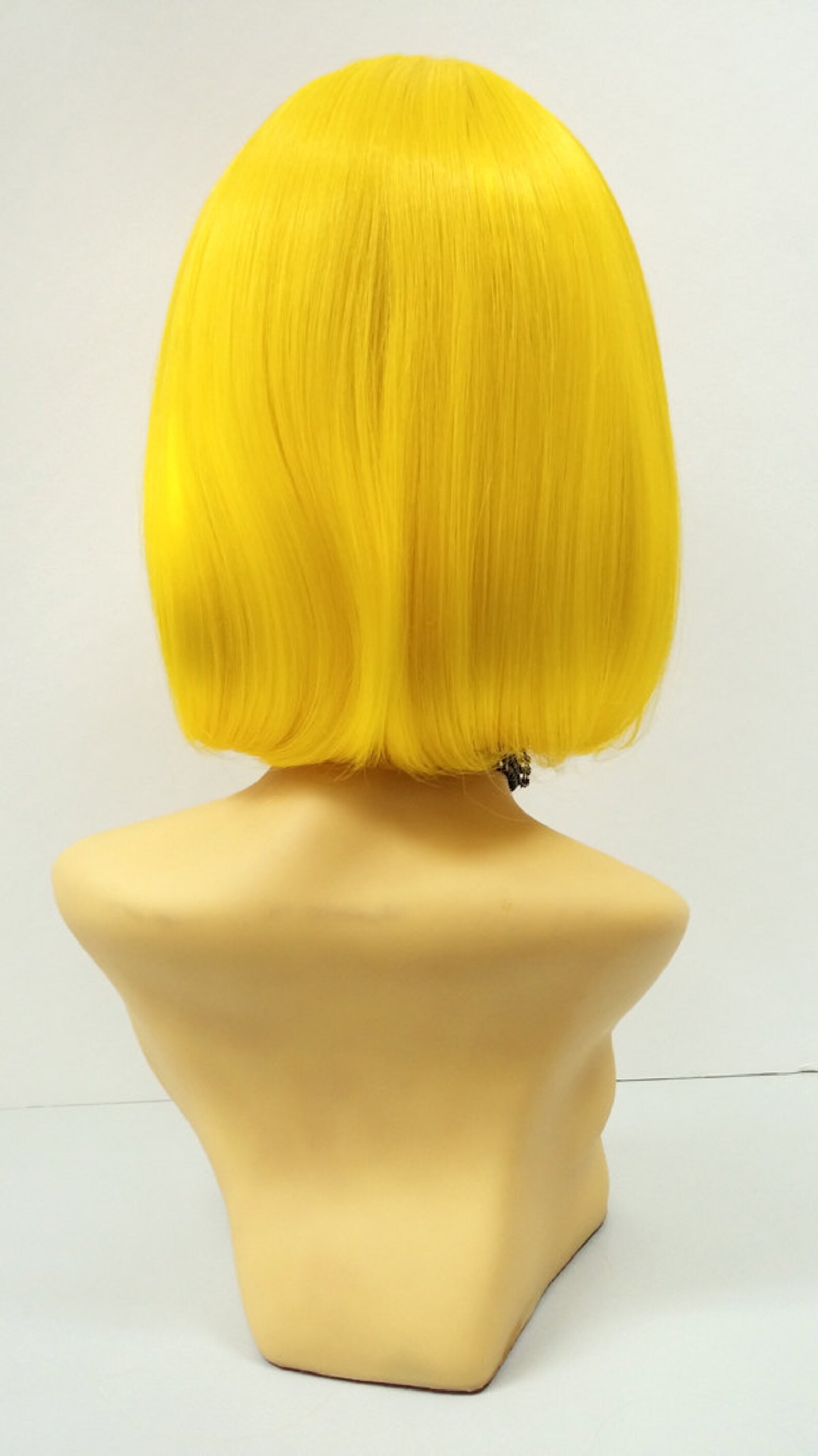 Yellow Short Bob Wig Straight W/ Bangs. Page Boy Wig. - Etsy