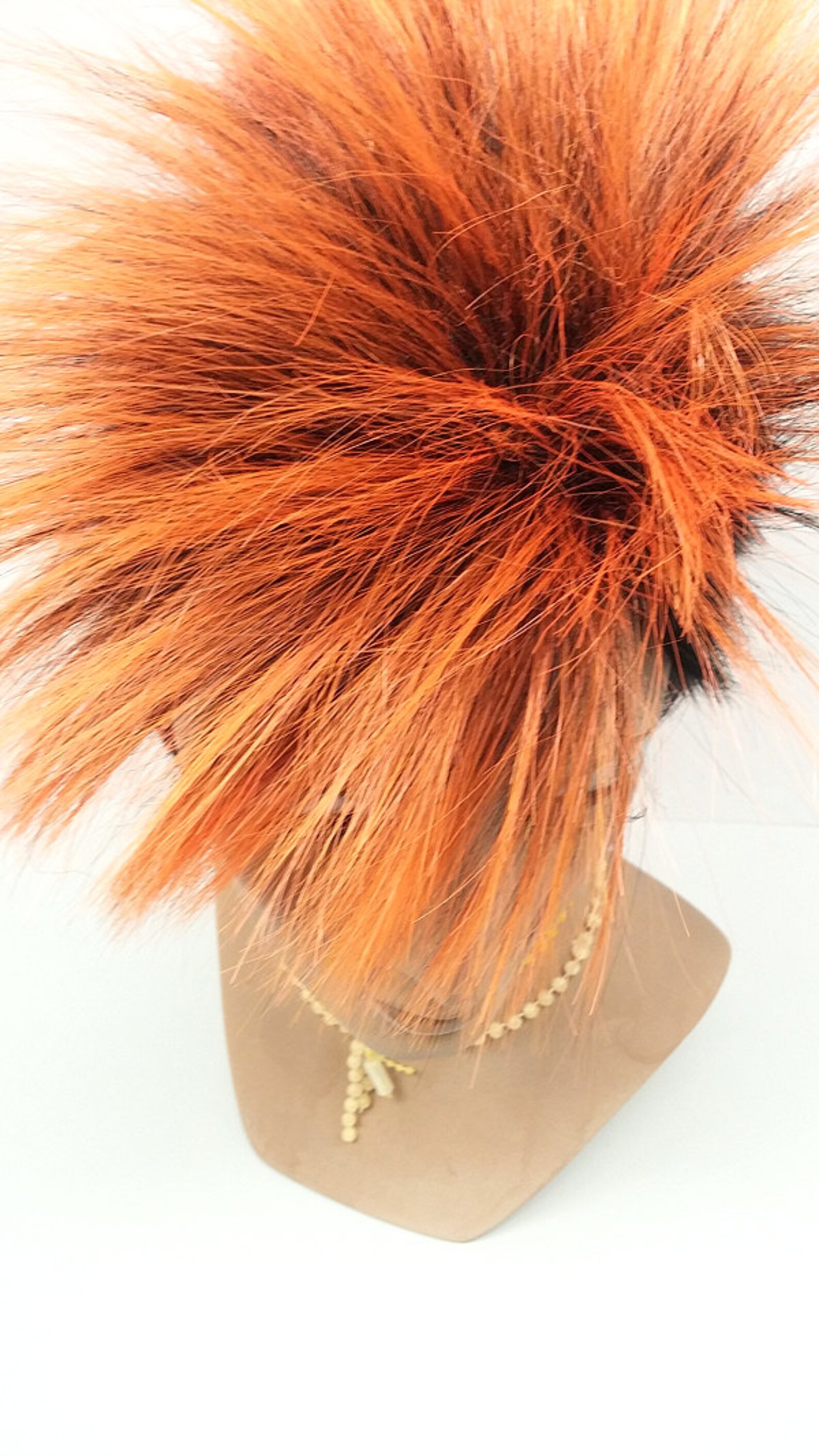 Black and Orange Mohawk Wig. Unisex Punk Rock Wig. Costume Wig | Etsy