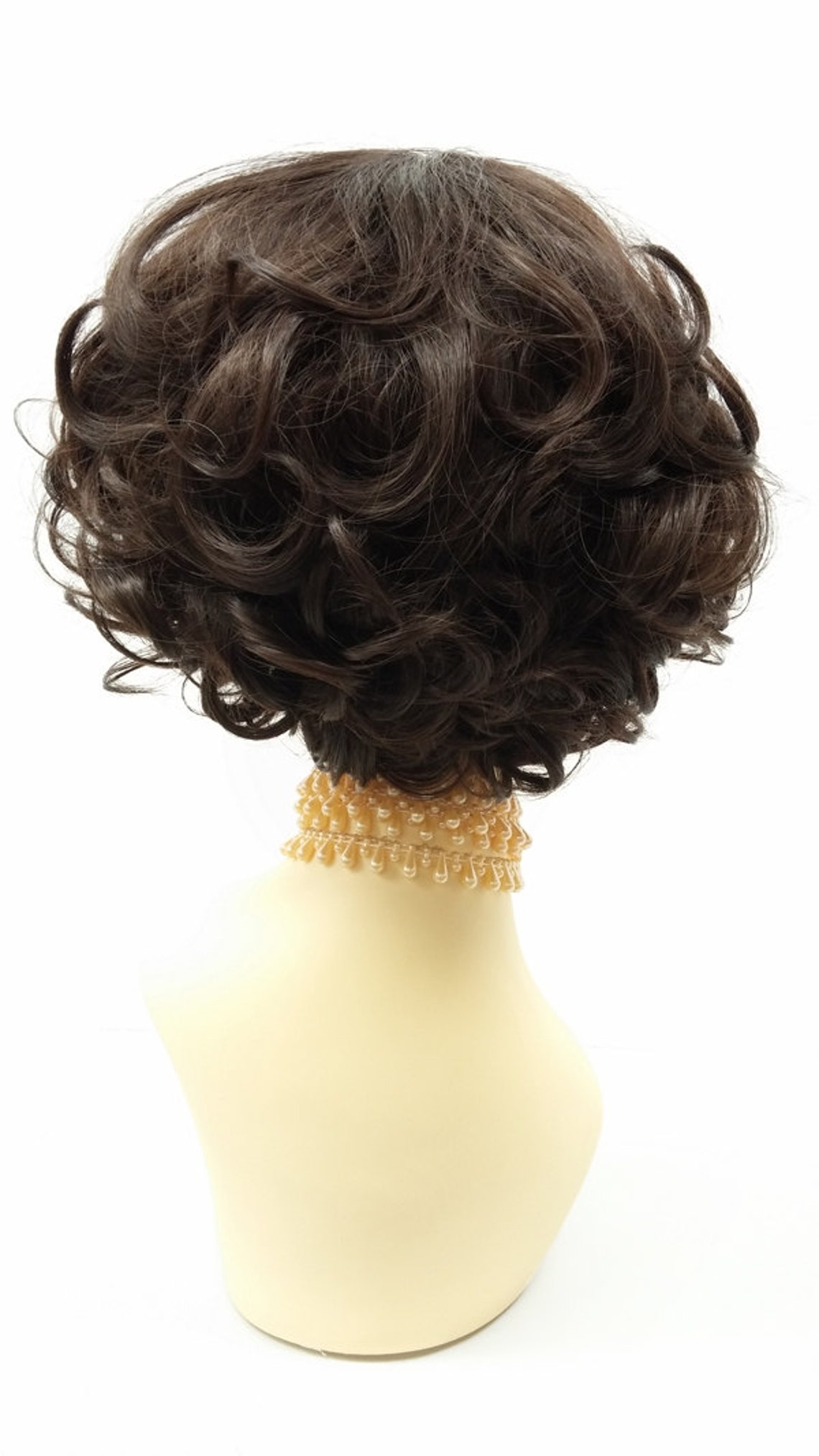 Lace Front Short Dark Brown Retro Curly Wig. Doris Day Style - Etsy