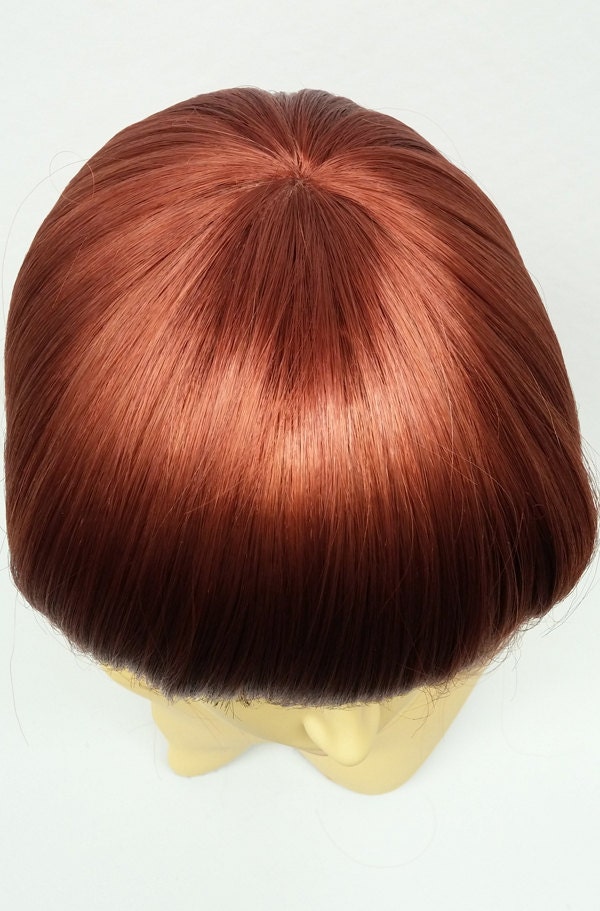 Auburn Short Bob Wig Straight W/ Bangs. Page Boy Wig. | Etsy
