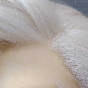 Lace Front Short White Gray Retro Curly Heat Resistant Wig Doris Day ...