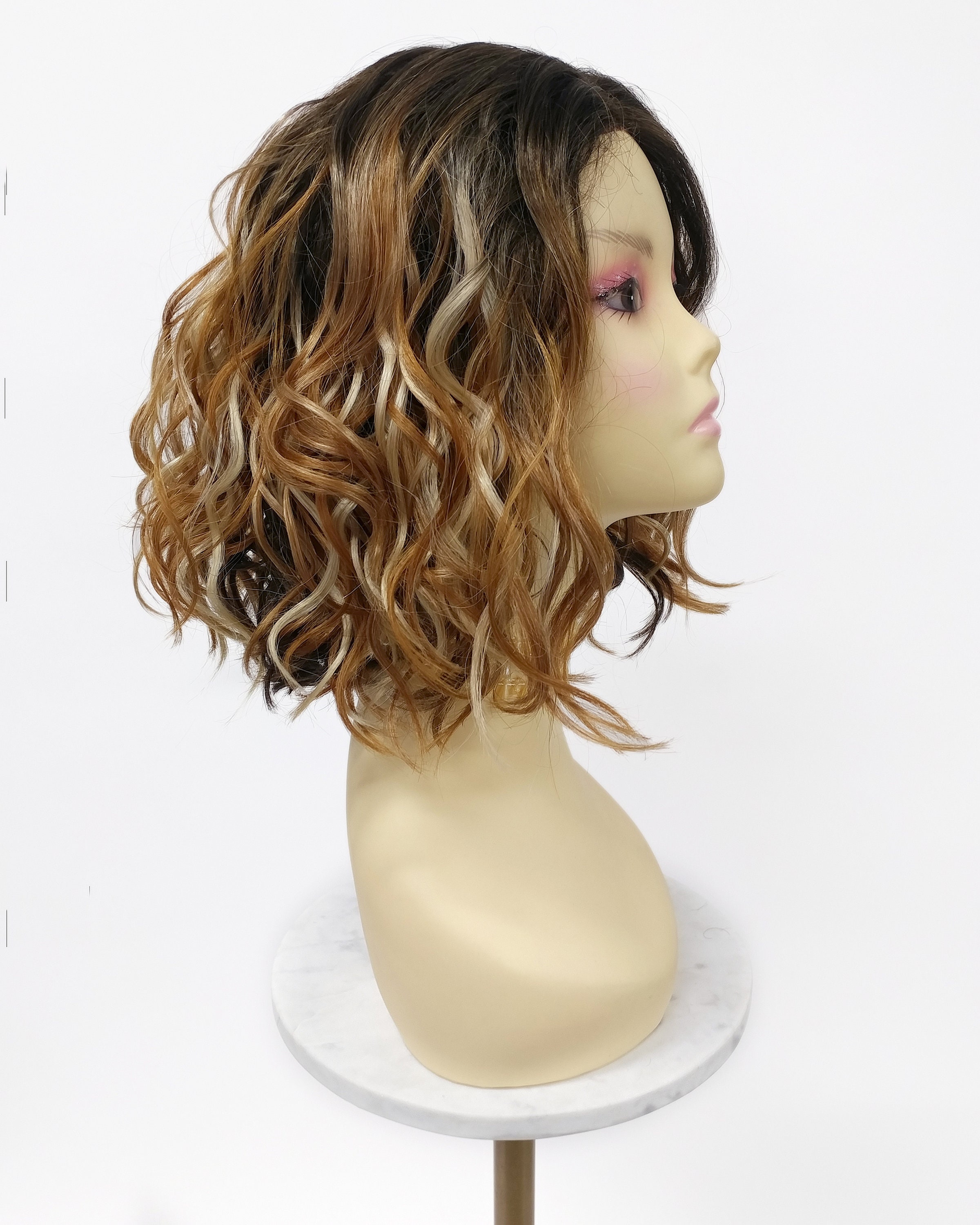 10 Inch Lace Front Light Blonde Strawberry Blonde Medium Brown and Dark ...