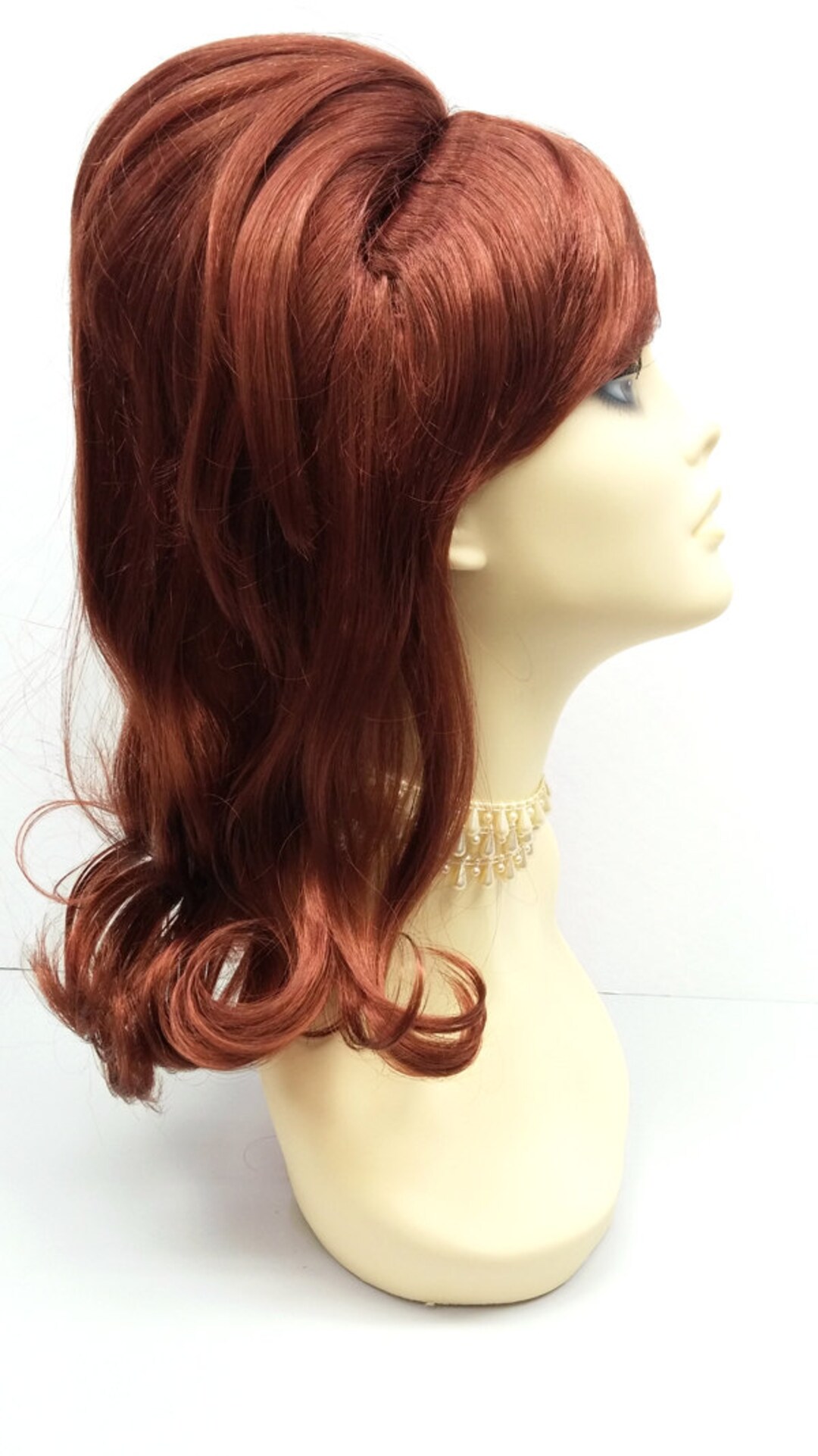 Long 17 Inch Red Beehive Costume Wig Peg Bundy Style Wig - Etsy