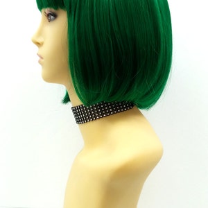 Green Short Bob Wig Straight With Bangs. Page Boy Wig. - Etsy