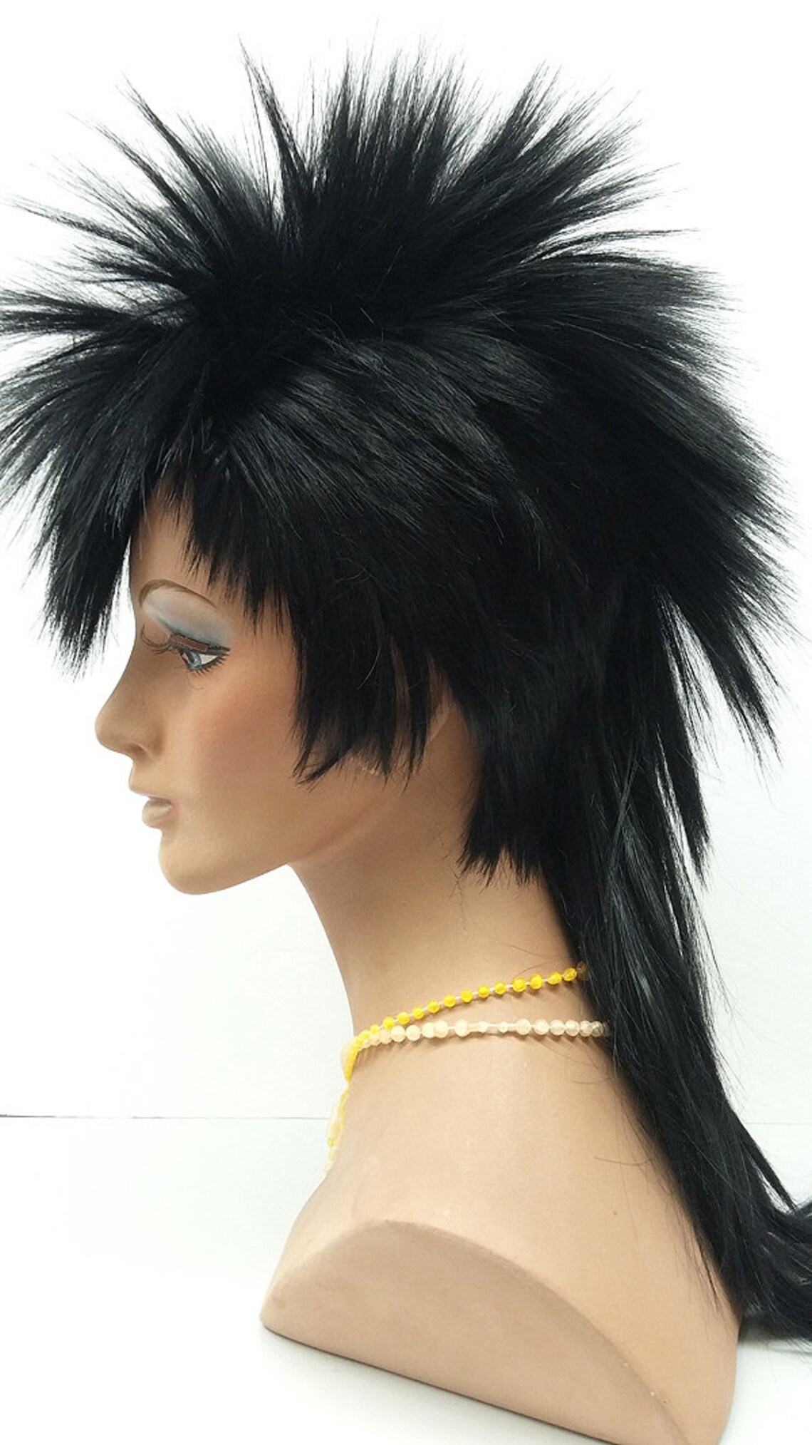 Black Long Mohawk Wig. Unisex Punk Rock Wig. Costume Wig | Etsy