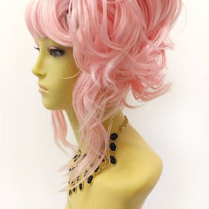 Petite Light Pink Short Double Pouf Poof Wig. Anime Cosplay | Etsy