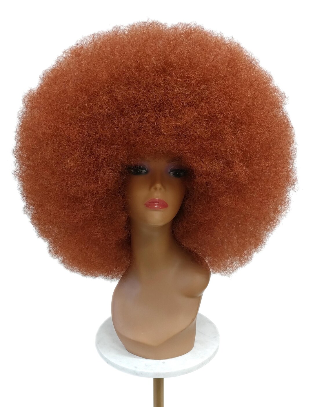 Extra Large Jumbo Auburn Copper Afro Synthetic Costume Wig [xlafro-130 ...