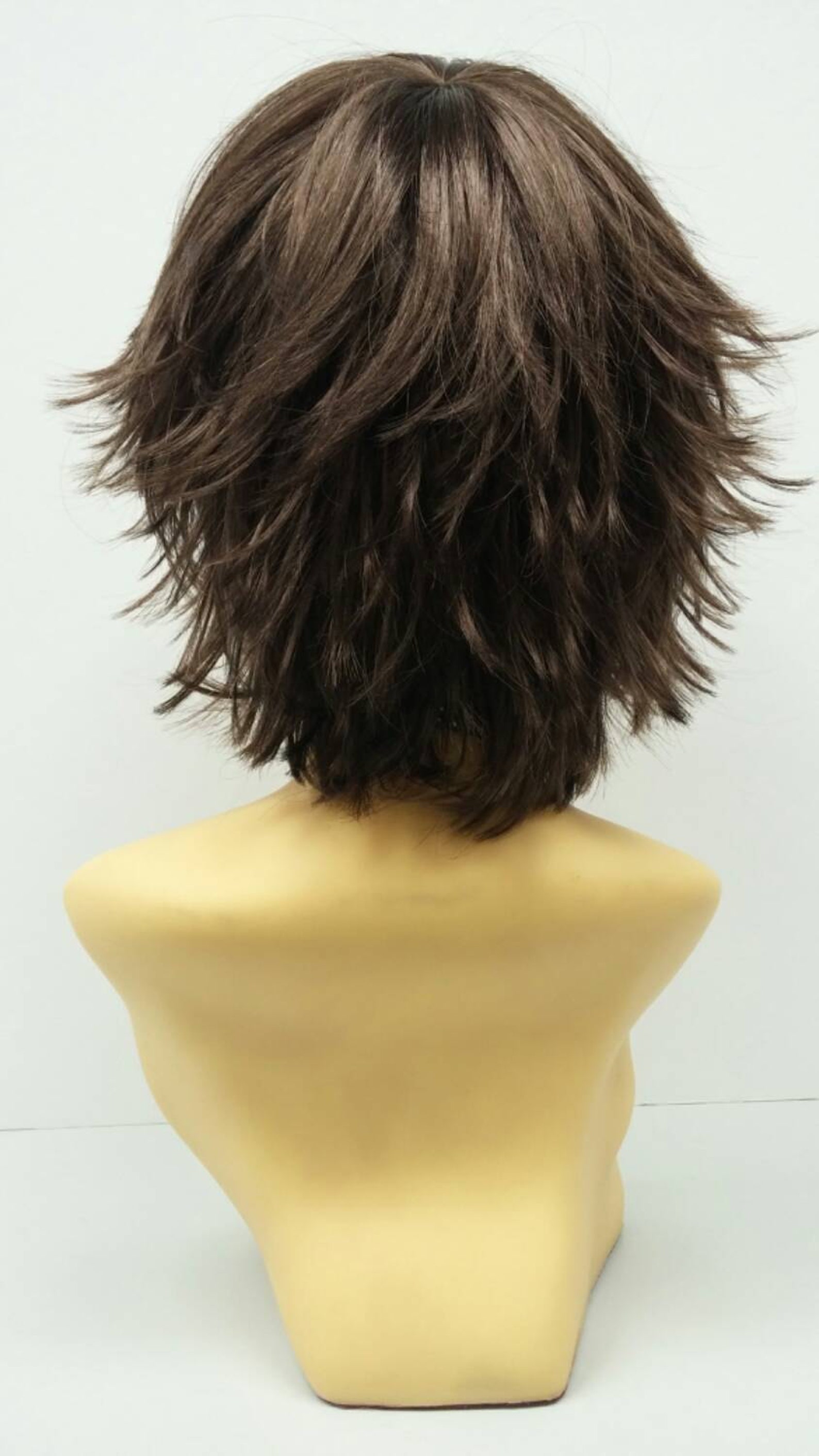 Short Layered Wind Blown Shag Style Brown Cosplay Wig. | Etsy