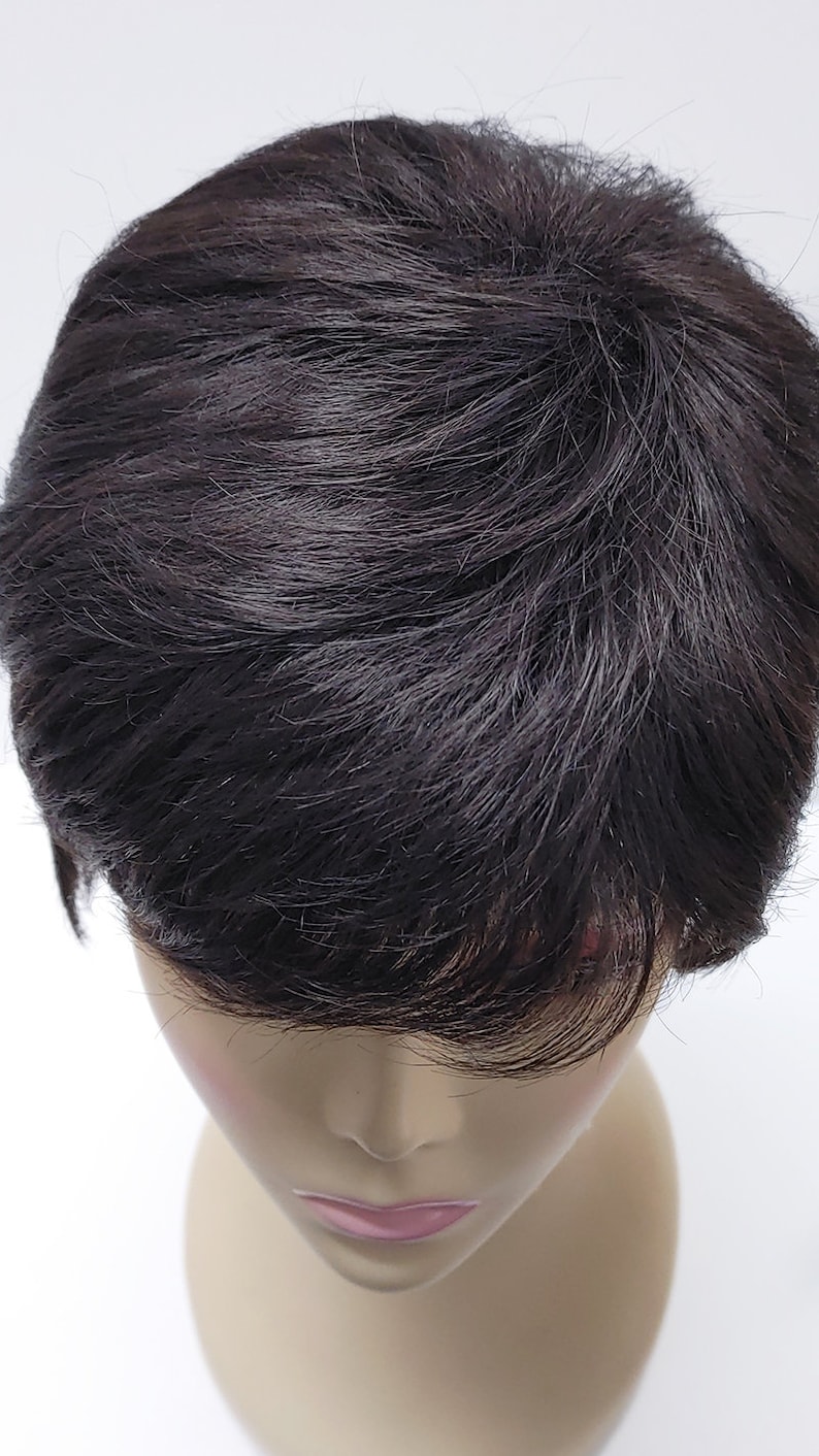Short Tapered Pixie Cut Dark Brown Synthetic Wig [170-823s-sbeth-4] - Etsy