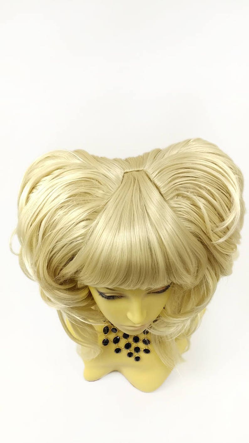 Petite Light Blonde Short Double Pouf Poof Anime Cosplay Fun Novelty ...