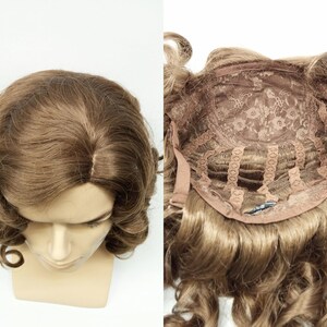 Mens Light Brown Curly Colonial Costume Wig. 1700s Style Ringlets Wig ...