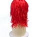 12 Inch Red Shag Style Straight and Layered With Bangs Anime Costume ...