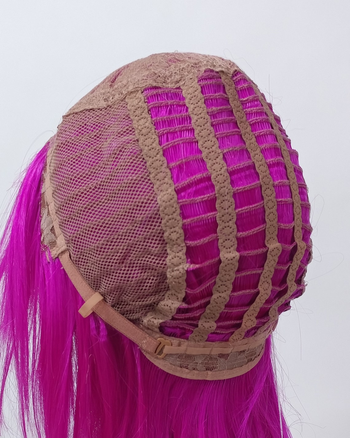 Punk Rock 80s Spiky Costume Wig Light Purple Long Mullet Rockstar ...