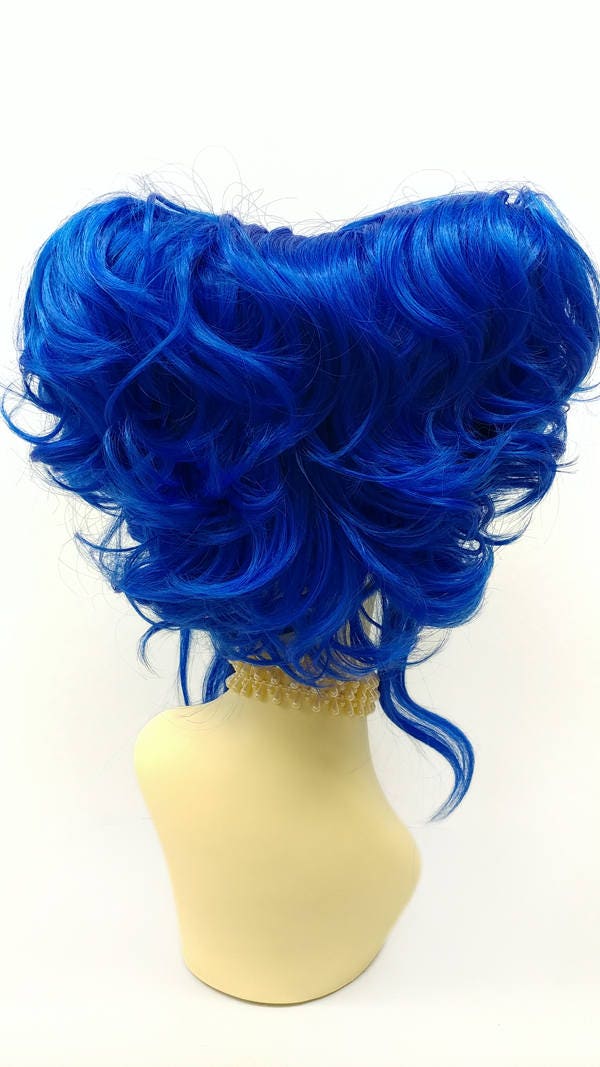 Petite Dark Blue Short Double Pouf Poof Wig. Anime Cosplay - Etsy
