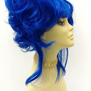 Petite Dark Blue Short Double Pouf Poof Wig. Anime Cosplay - Etsy
