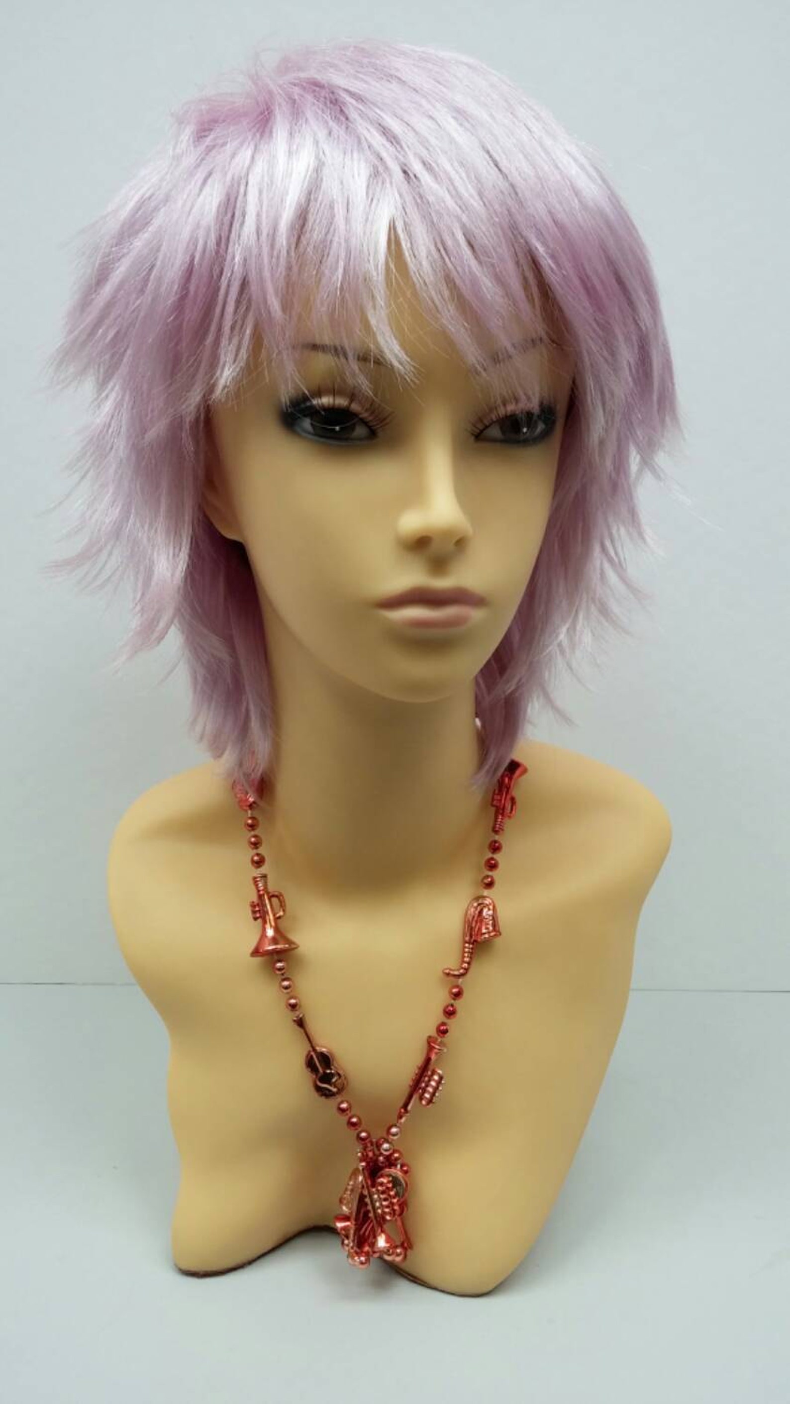 Short Layered Wind Blown Shag Style Lilac Cosplay Wig. Anime | Etsy