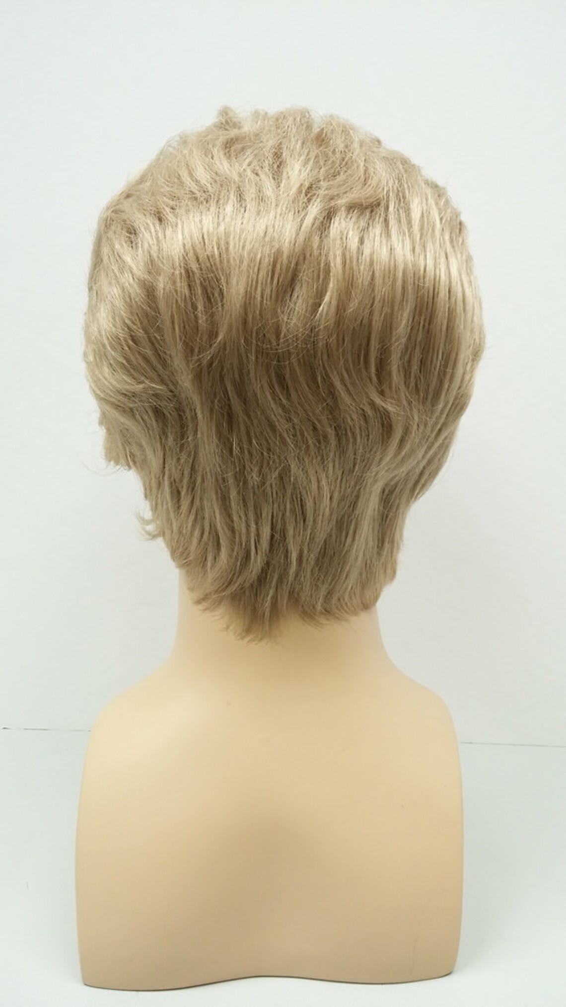 Blonde Short Fluffy Pompadour Style Men's Wig. Synthetic | Etsy