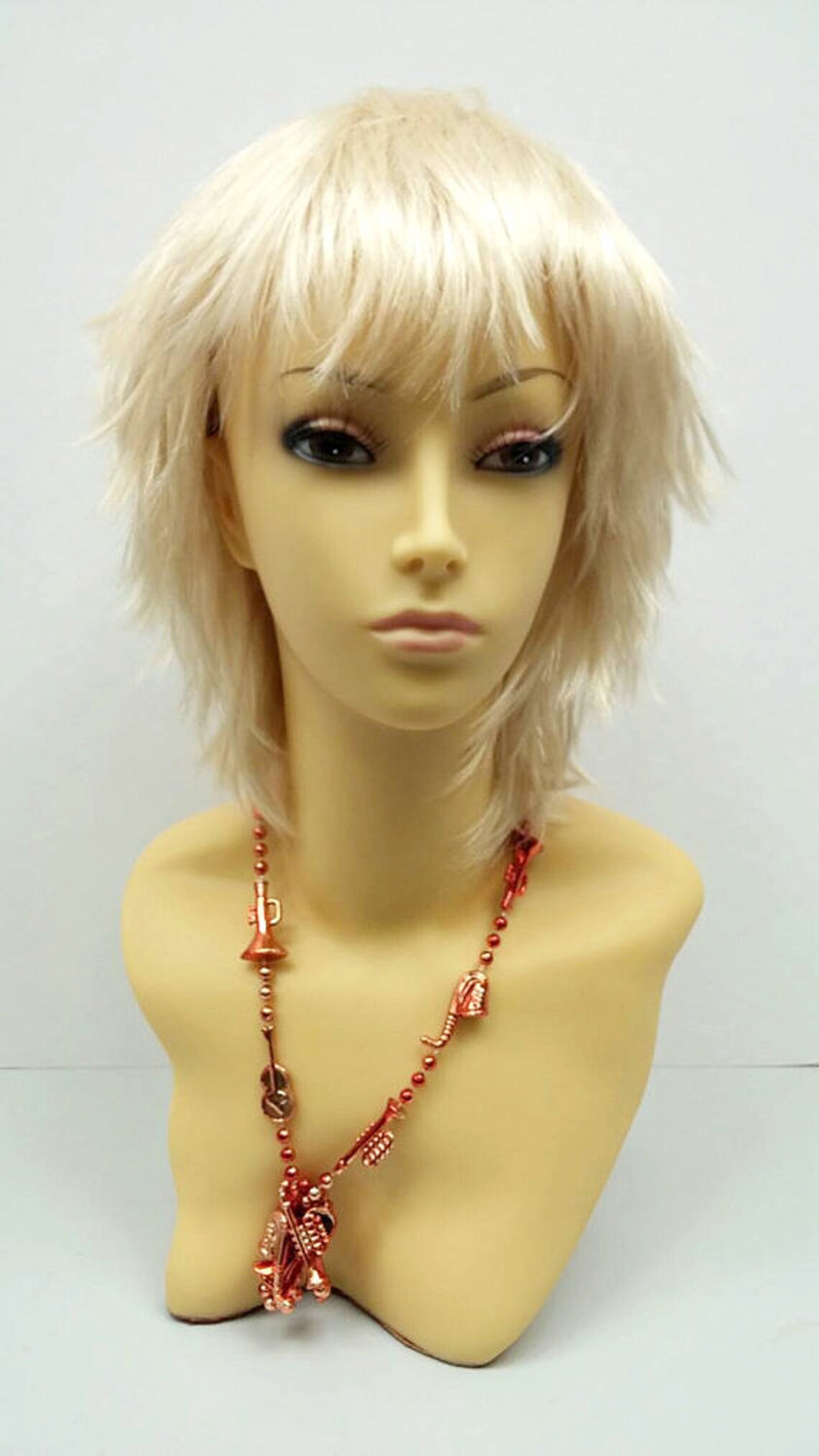 Short Layered Wind Blown Shag Style Blonde Cosplay Wig. Anime - Etsy