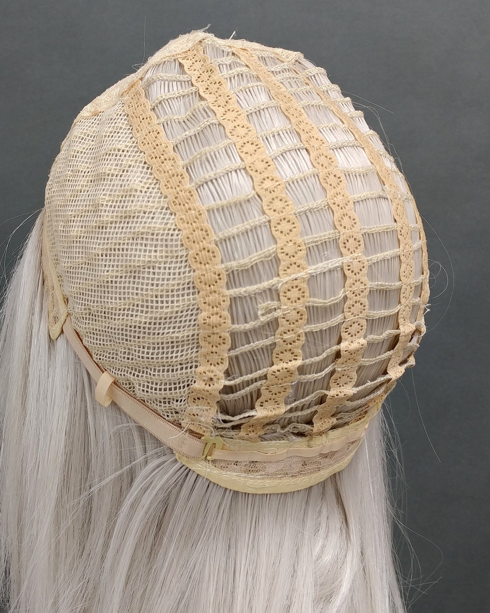 Punk Rock 80s Spiky Costume Wig Light Gray Long Mullet Rockstar Rocker ...
