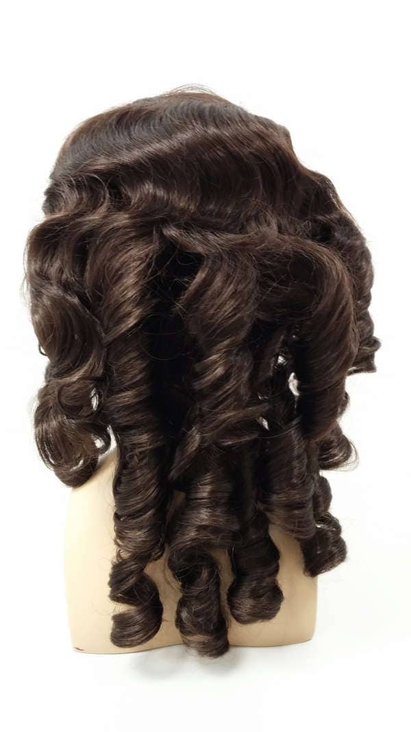 Mens Brown Curly Colonial Costume Wig. 1700s Style Ringlets Wig. Judge ...