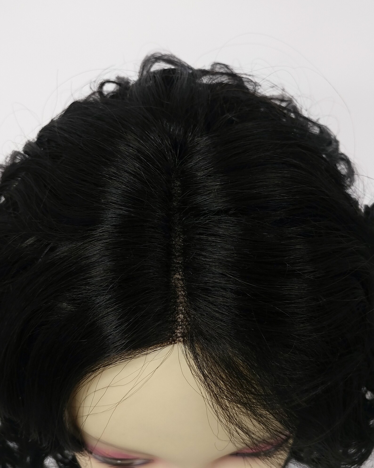 10 Inch Lace Front Dark Brown Short Wavy Heat Resistant Lace Center ...