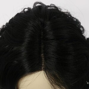 10 Inch Lace Front Dark Brown Short Wavy Heat Resistant Lace Center ...