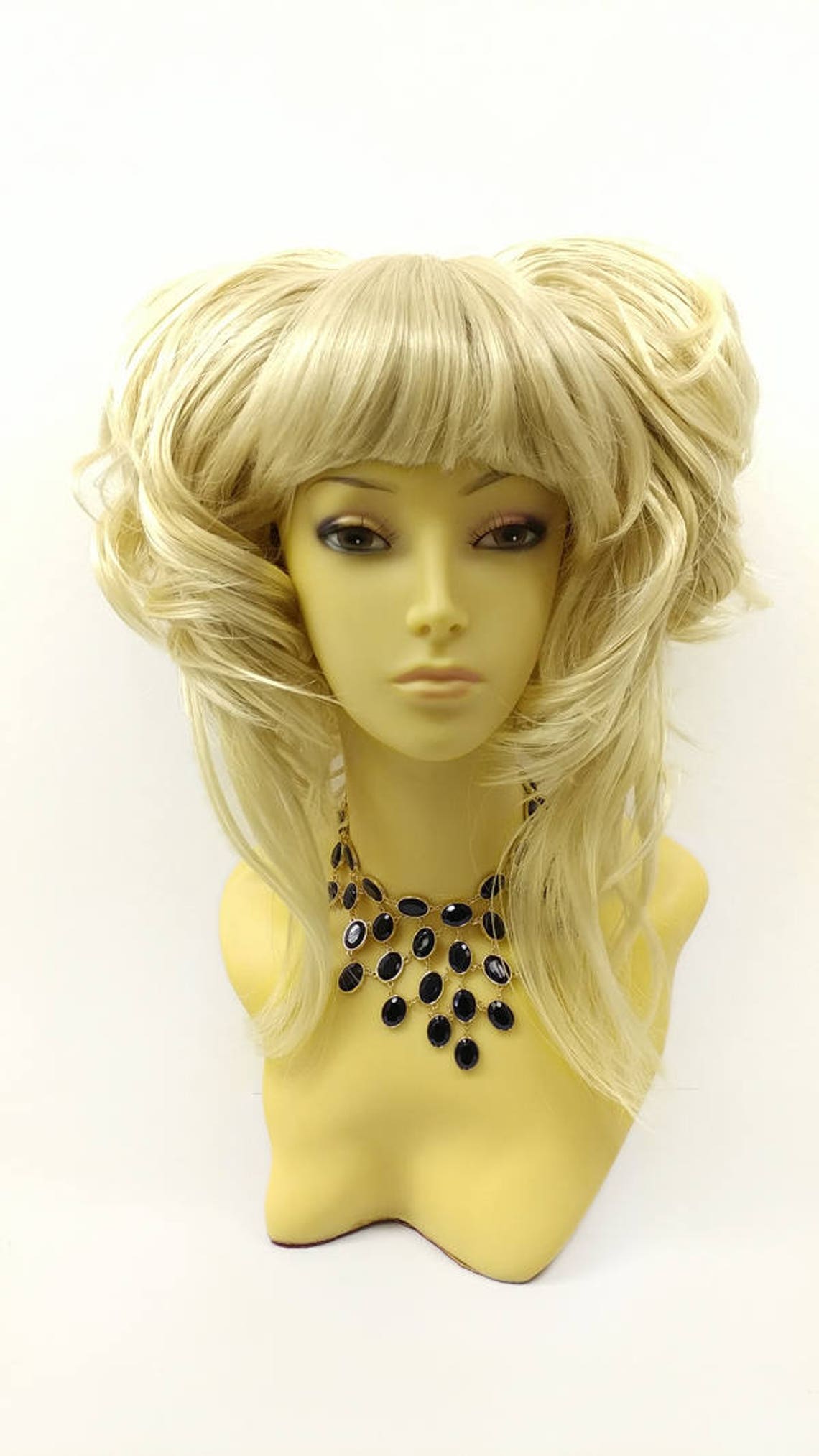 Petite Light Blonde Short Double Pouf Poof Wig. Anime Cosplay | Etsy