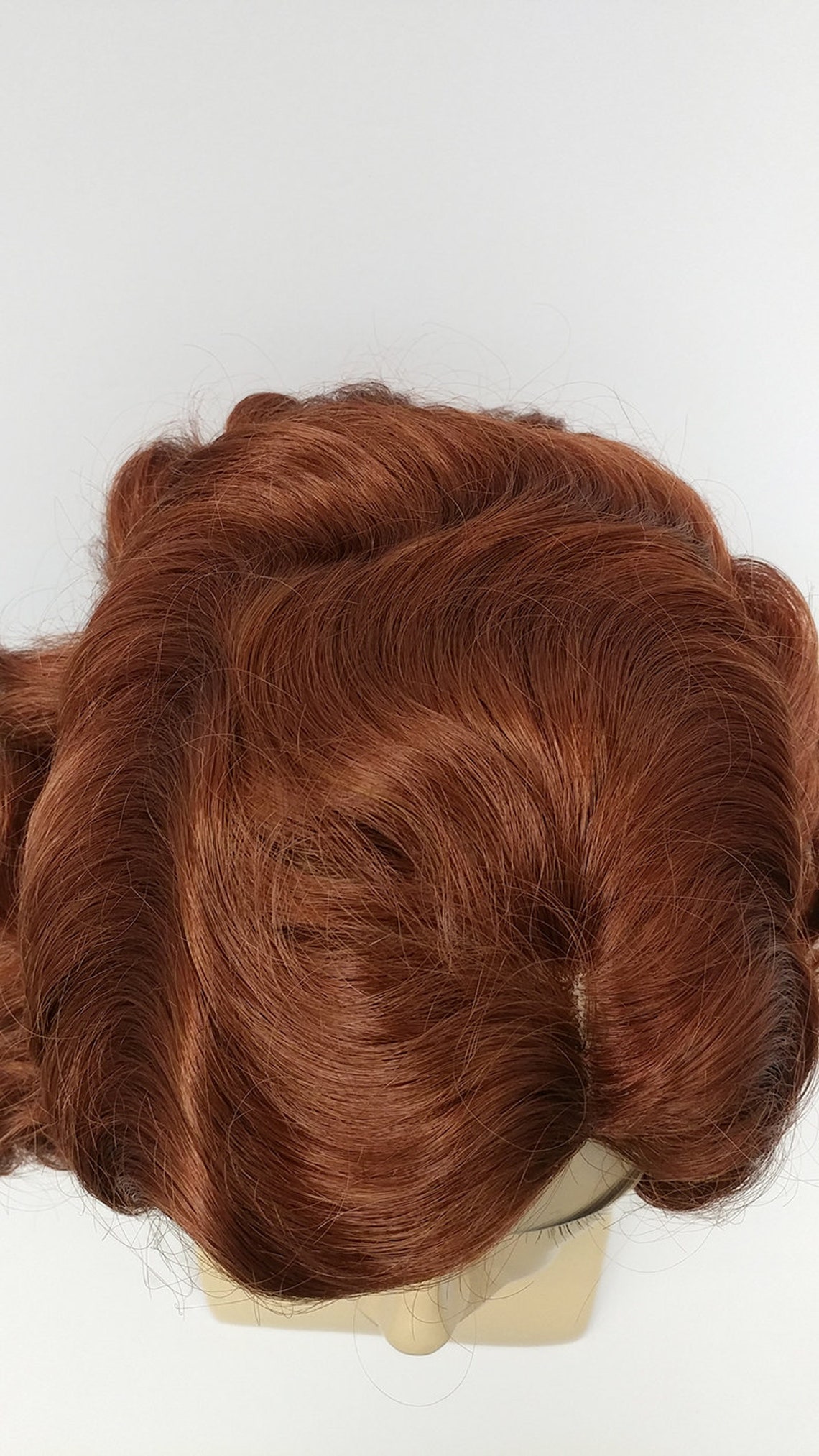 Unisex Bright Auburn Curly Colonial Costume Wig. 1700s Style Ringlets ...