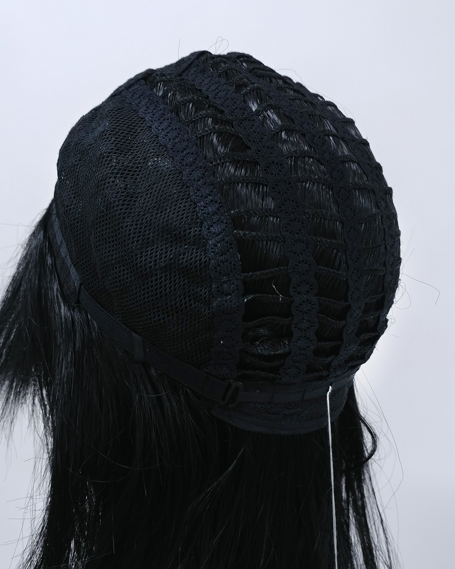 Punk Rock 80s Spiky Costume Wig Black Long Mullet Rockstar Rocker Large ...