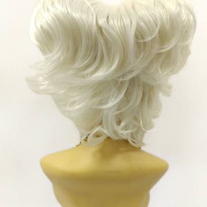 Petite Platinum Blonde Short Double Pouf Poof Wig. Anime Cosplay Wig ...