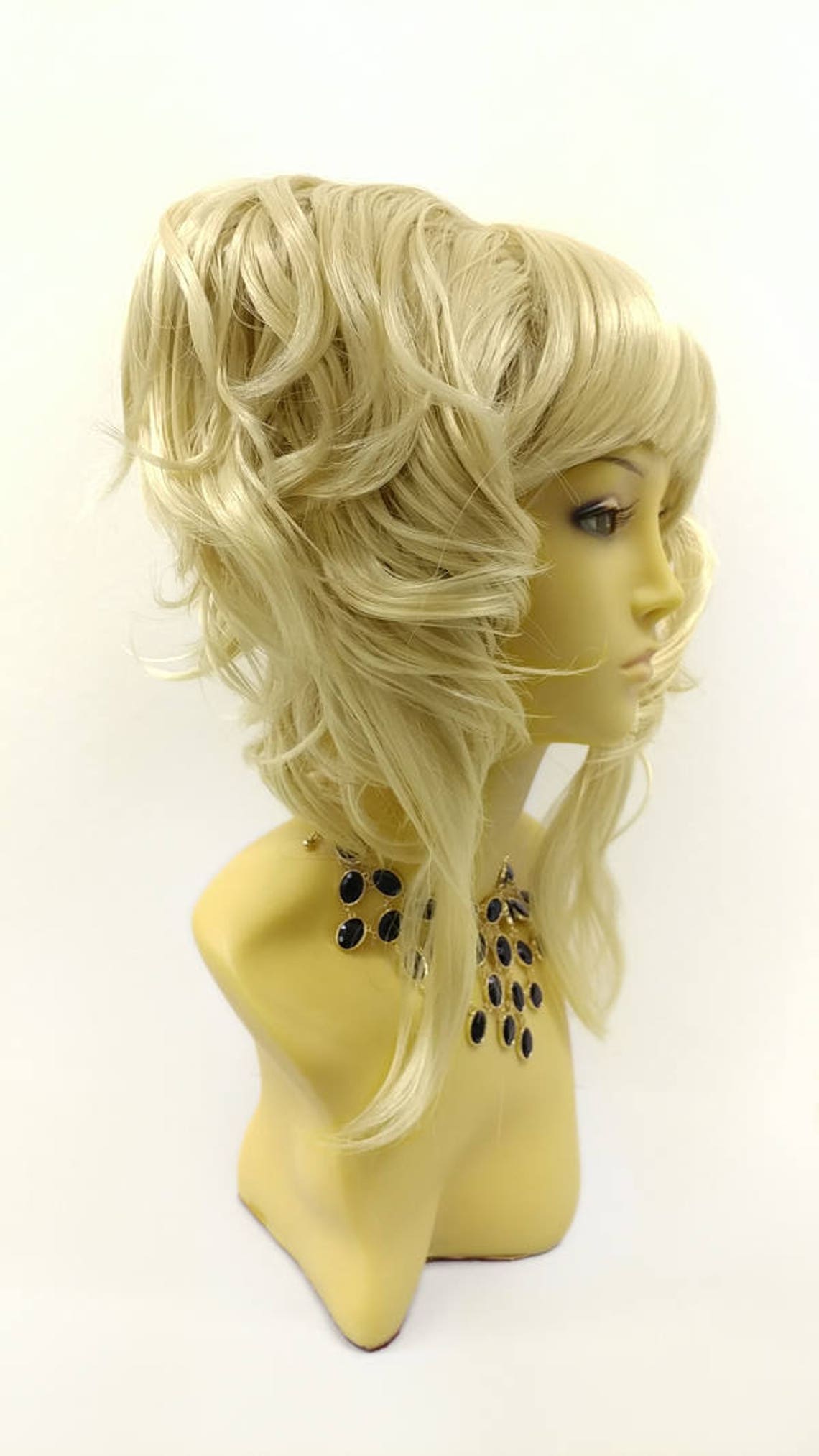 Petite Light Blonde Short Double Pouf Poof Wig. Anime Cosplay | Etsy