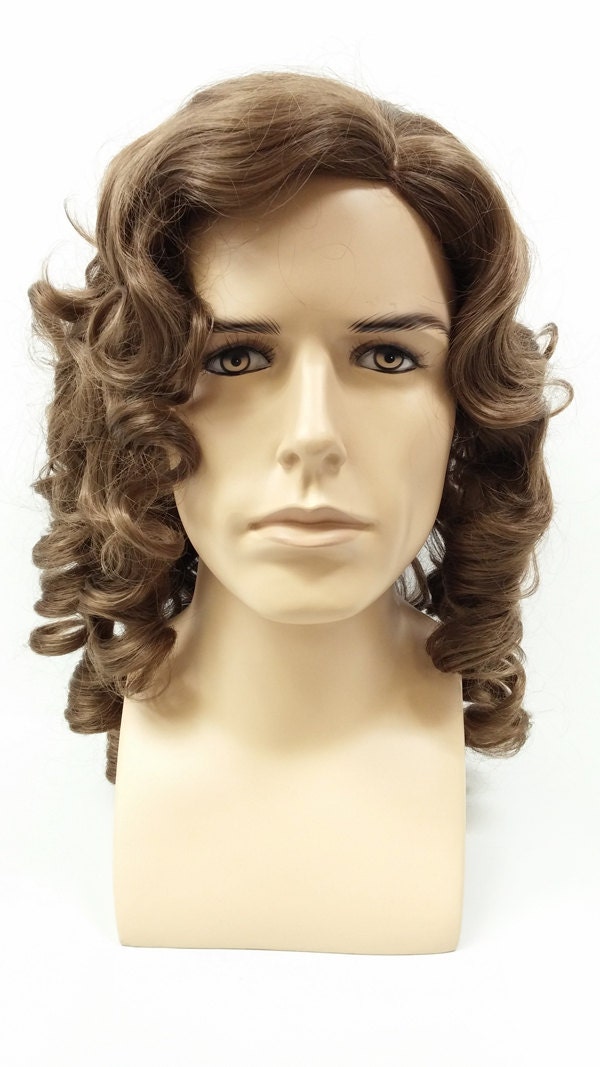 Mens Light Brown Curly Colonial Costume Wig. 1700s Style - Etsy