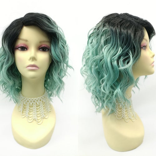 12 Inch Lace Front Dusty Rose Short Wavy Lob Heat Resistant - Etsy