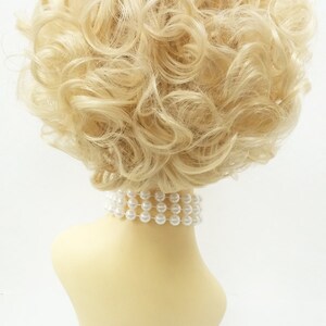 Lace Front Short Blonde Retro Curly Vintage Doris Day Style Heat ...