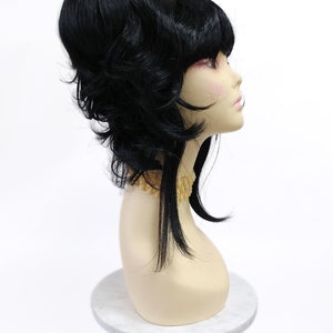 Petite Black Short Double Pouf Poof Wig. Anime Cosplay Wig. Fun Novelty ...