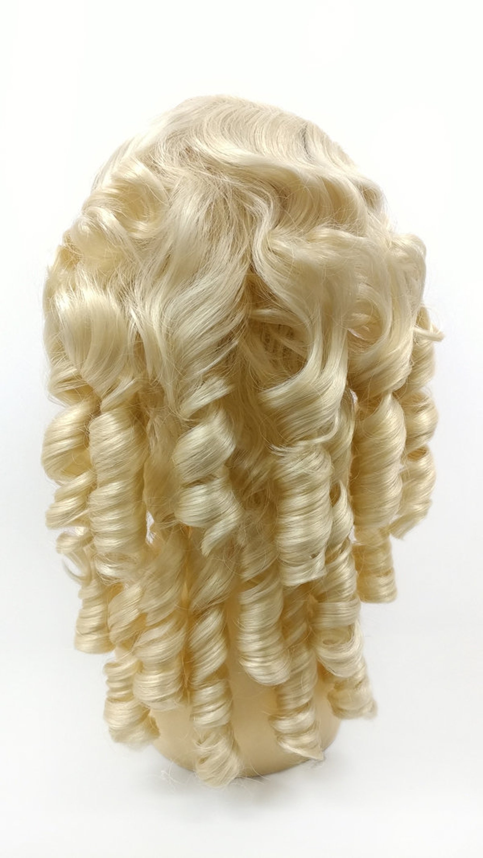 16 Inch Unisex Light Blonde Long Curly Colonial Wig. 1700s - Etsy