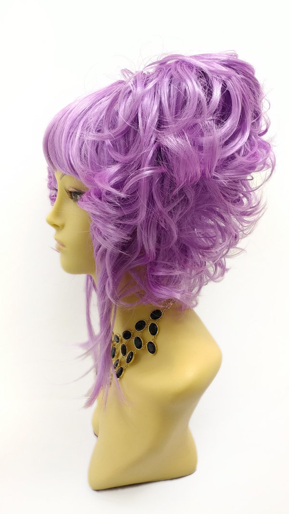 Petite Light Purple Short Double Pouf Poof Wig. Anime Cosplay - Etsy