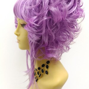 Petite Light Purple Short Double Pouf Poof Wig. Anime Cosplay Wig. Fun ...