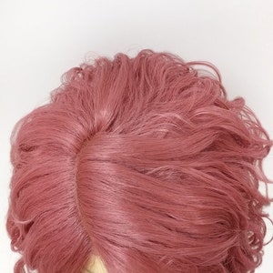 12 Inch Lace Front Dusty Rose Short Wavy Lob Heat Resistant - Etsy