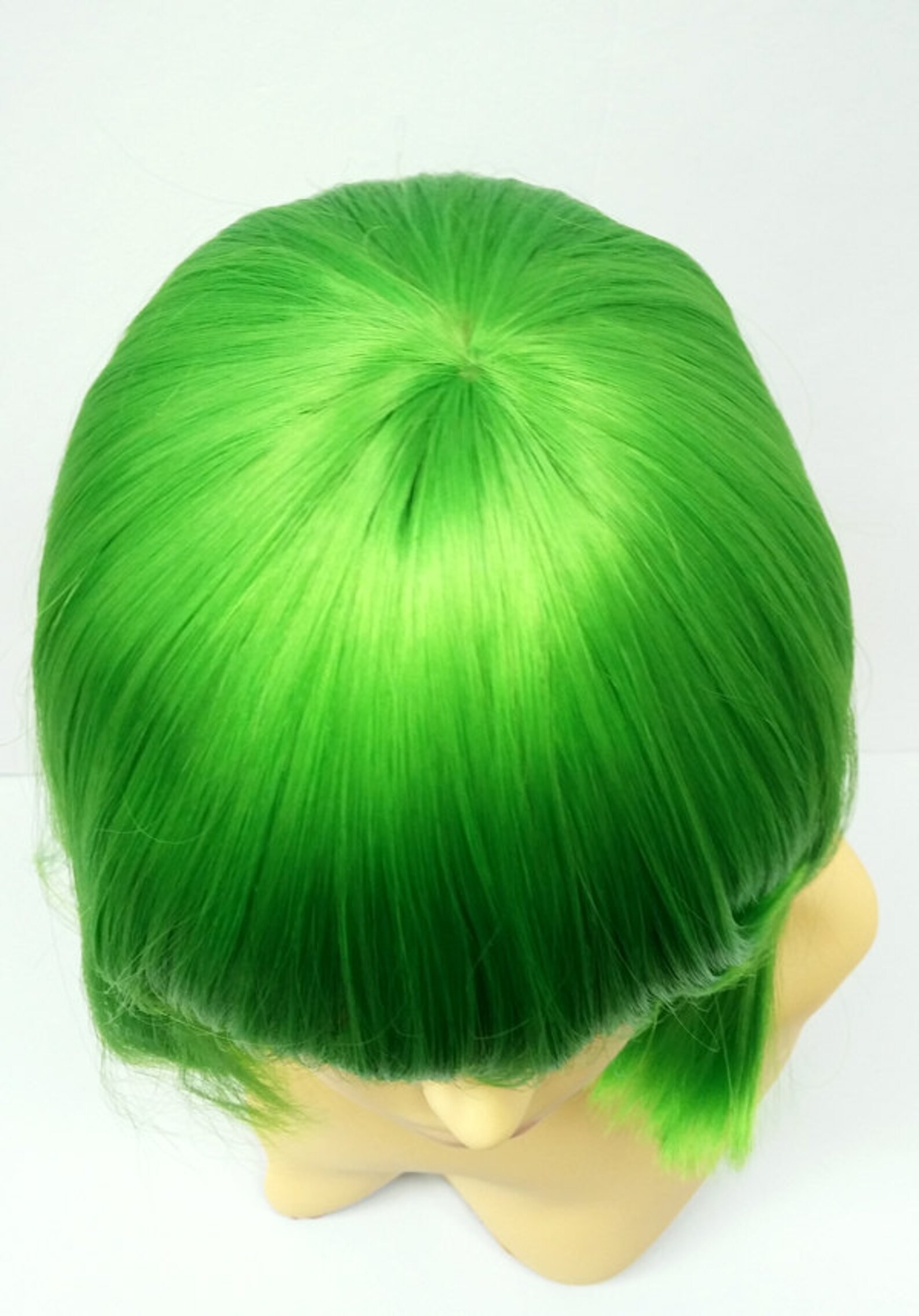 Bright Green Short Bob Wig Straight W/ Bangs. Page Boy Wig. - Etsy