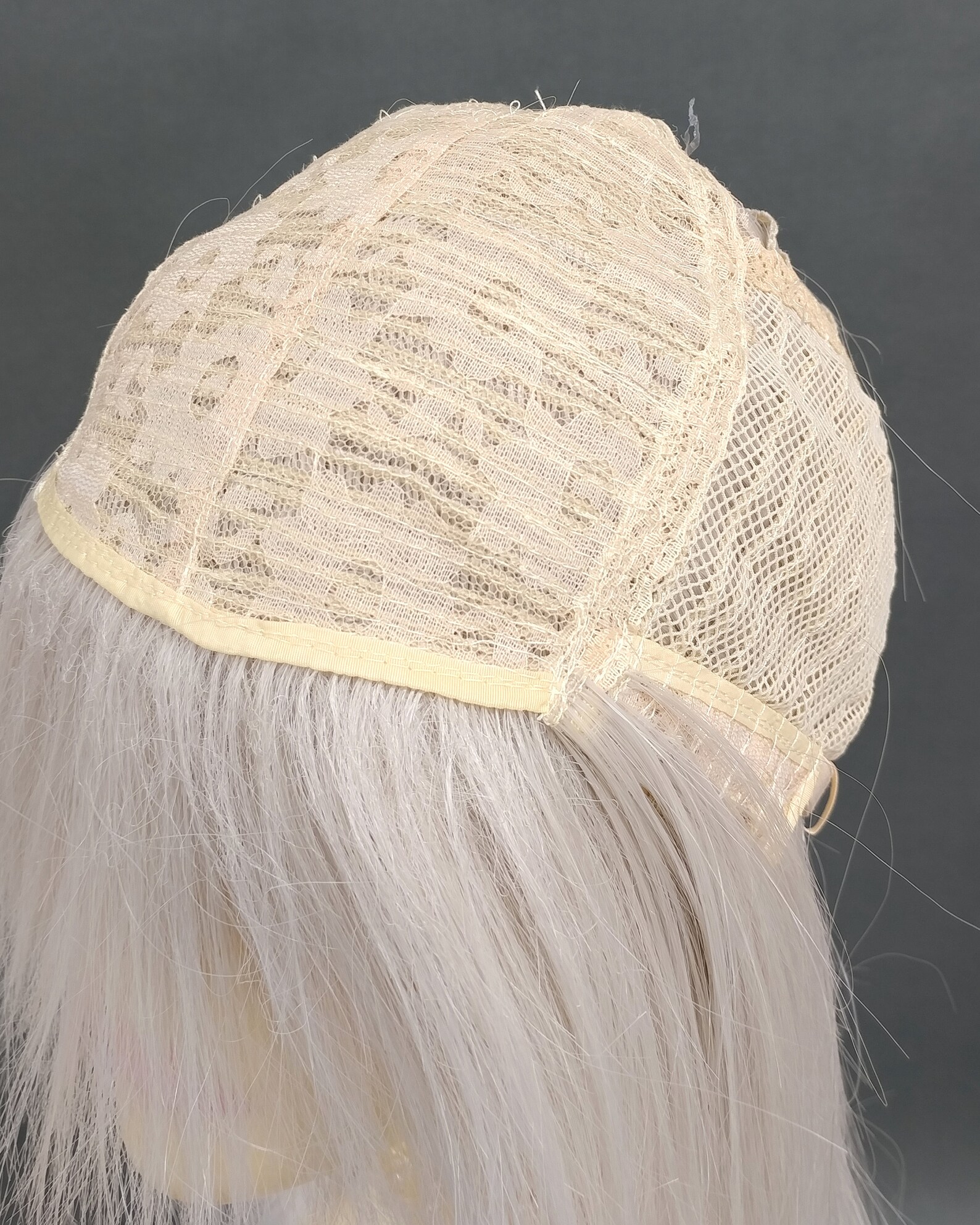 Punk Rock 80s Spiky Costume Wig Light Gray Long Mullet Rockstar Rocker ...