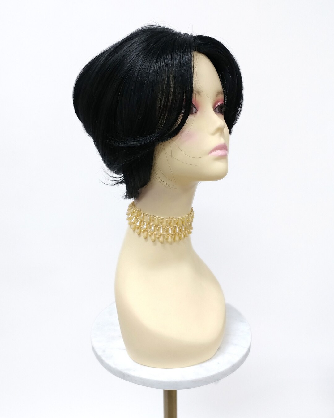 Black Short Straight Wedge Bob Style Heat Resistant Wig celeste-1 - Etsy