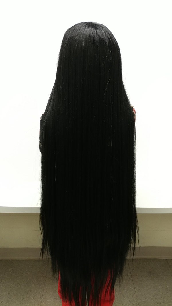 40 Inch Long Black Lace Part Middle Part Wig. Heat Resistant - Etsy
