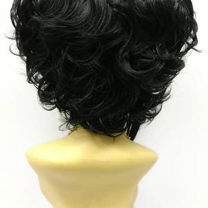 Petite Black Short Double Pouf Poof Wig. Anime Cosplay Wig. | Etsy