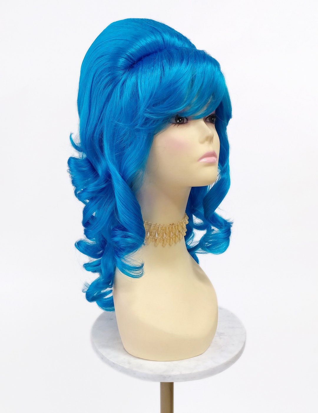 Blue Wavy Beehive Costume Wig [22-142-wvbeehive-blue] - Etsy