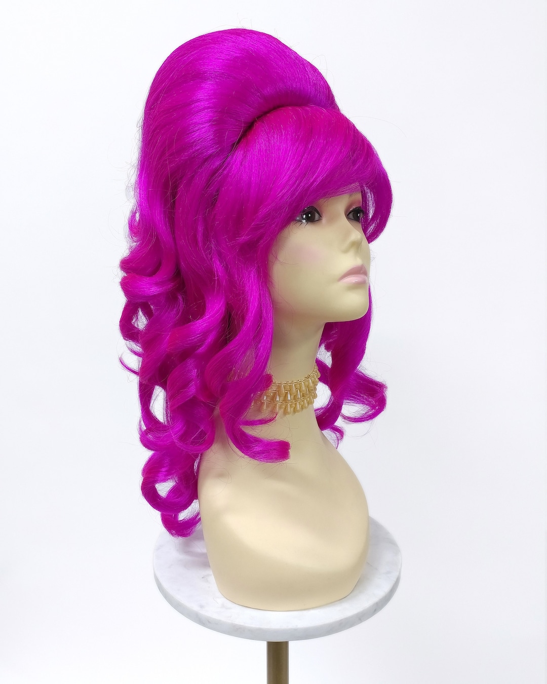 Magenta Wavy Beehive Costume Wig. [22-147-wvbeehive-magenta] - Etsy