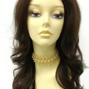 19 Inch Long Wavy Deep Lace Front Dark Brown Heat Resistant - Etsy