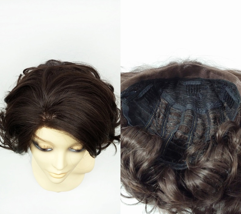 Lace Front Short Dark Brown Retro Curly Wig. Doris Day Style - Etsy